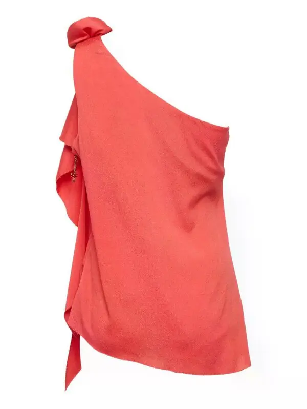 Elisabetta Franchi Asymmetric Ruffled One-shoulder Top