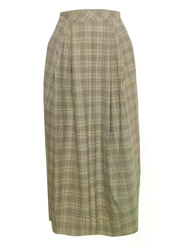 ROKSANDA Plaid Pleated Skirt
