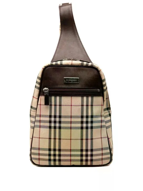 Burberry House Check Canvas Sling Backpack