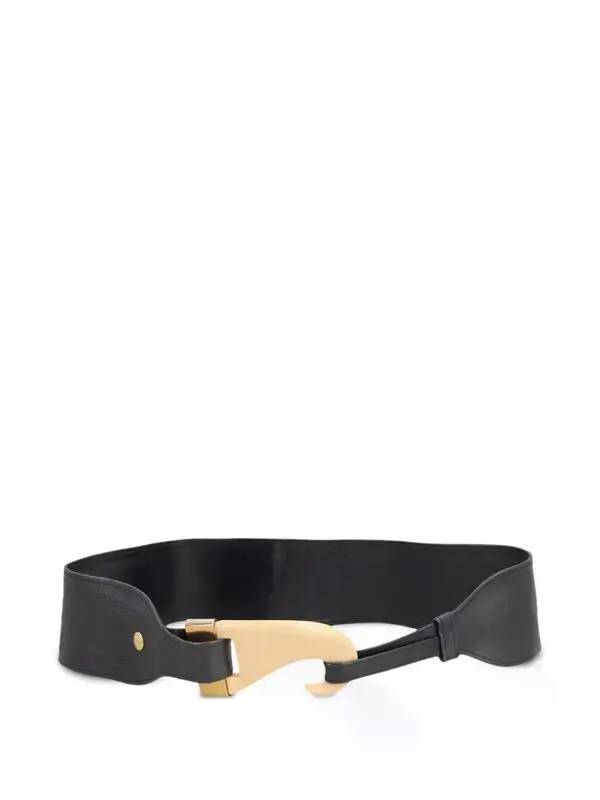 MILA SCHON Horn Leather Belt - Blue