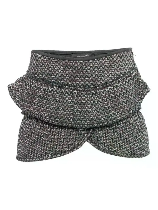 ISABEL MARANT VINTAGE Vintage Zigzag-pattern Mini Skirt
