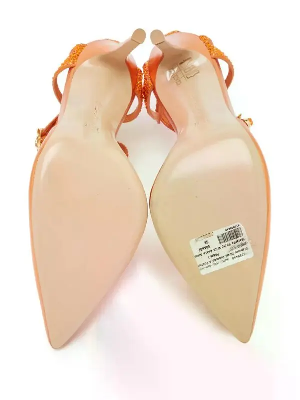 GIANVITO ROSSI 110mm Crystal-embellished Sandals - Orange