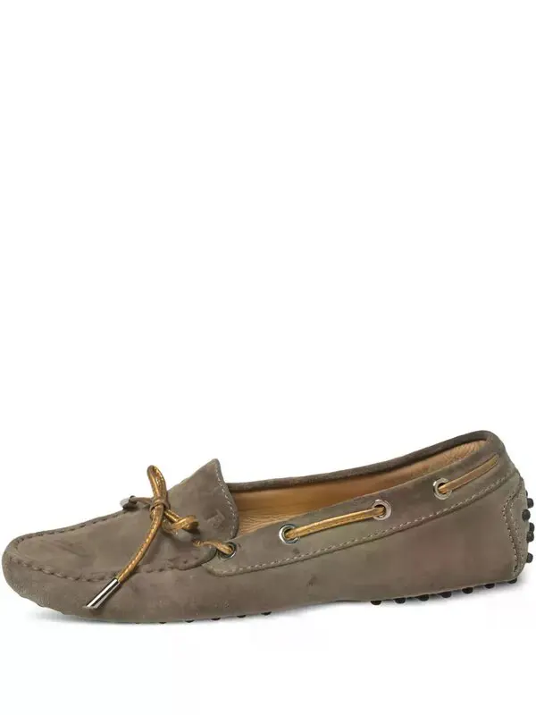 TOD'S Suede Boat Shoes - Neutrals