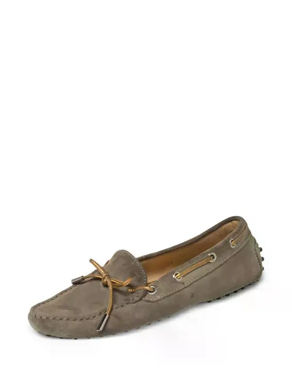 TOD'S Suede Boat Shoes - Neutrals