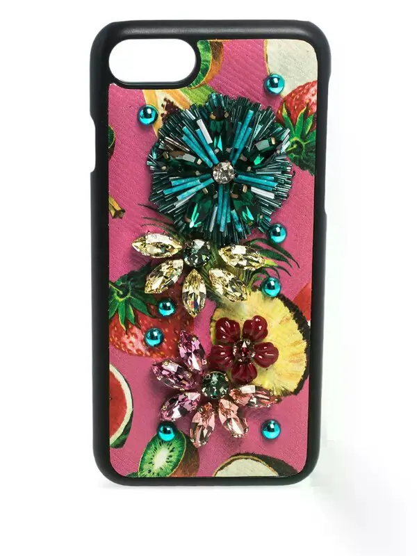 Dolce & Gabbana Embellishment Iphone 7 Case - Black