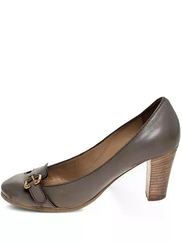 Chloé 75mm Buckle-detail Leather Pumps