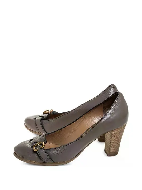 Chloé 75mm Buckle-detail Leather Pumps