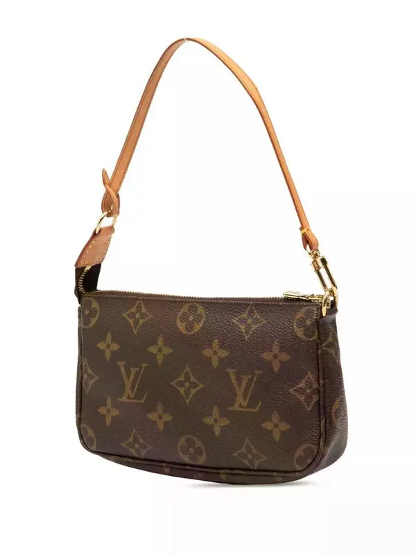 LOUIS VUITTON 2003 Monogram Mini Pochette Accessoires Handbag - Brown