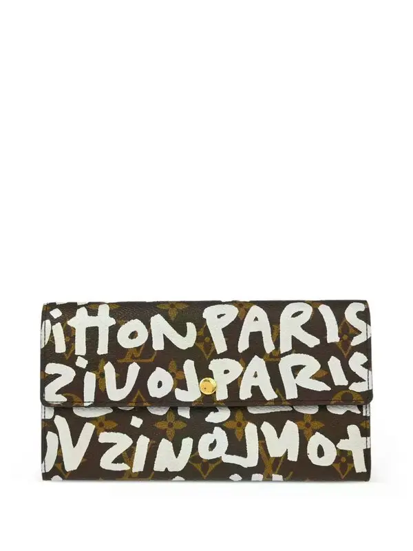 LOUIS VUITTON 2001 Monogram-graffiti Wallet - Brown