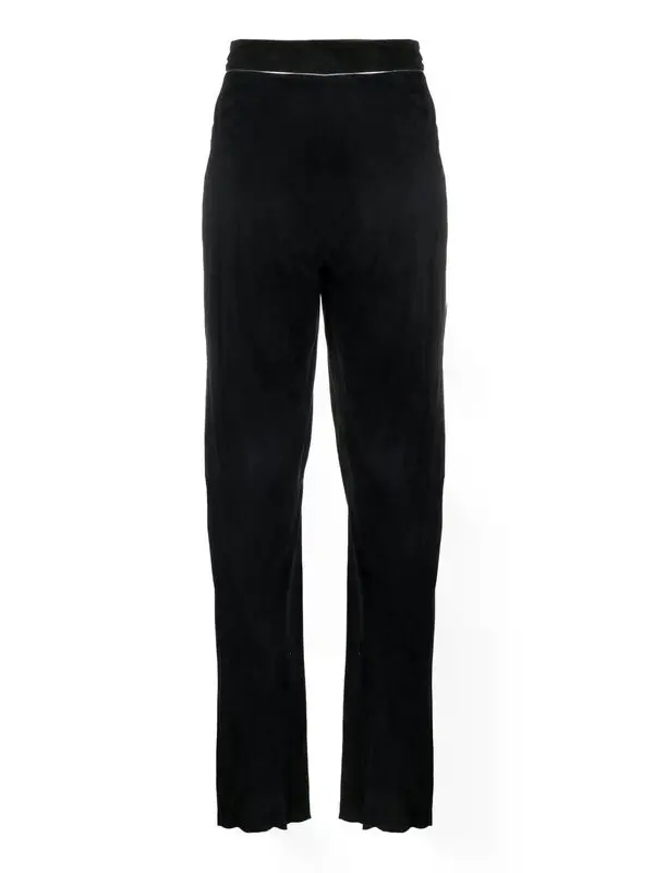 Versace 1970s Tie-waist Leather Trousers