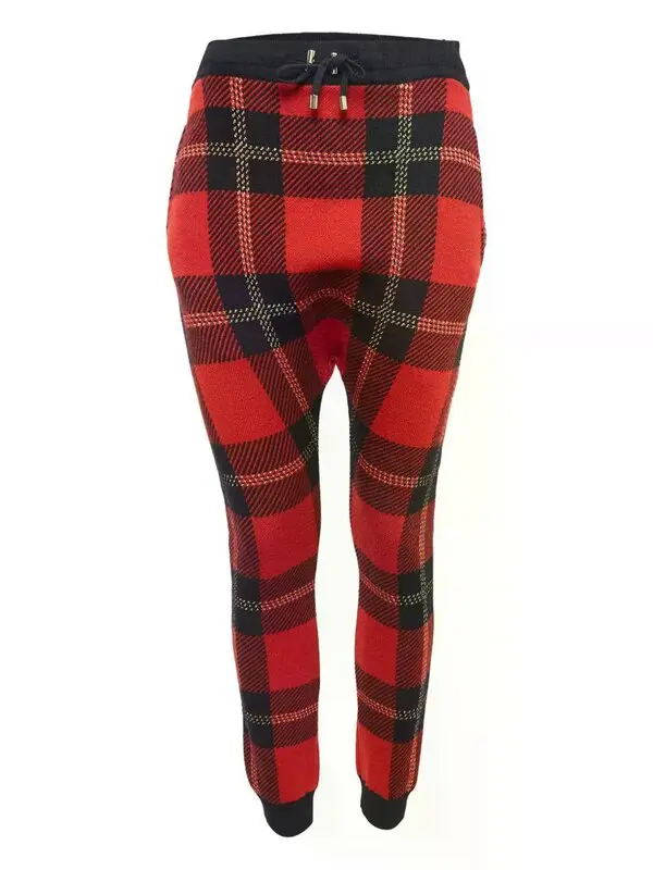 Balmain Lurex Plaid Trousers