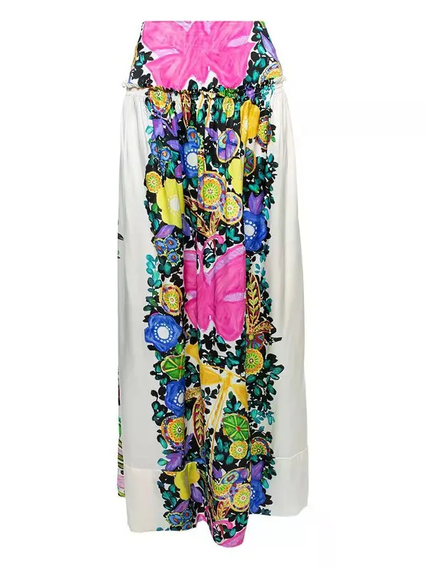 Roberto Cavalli Vintage Silk Maxi Skirt