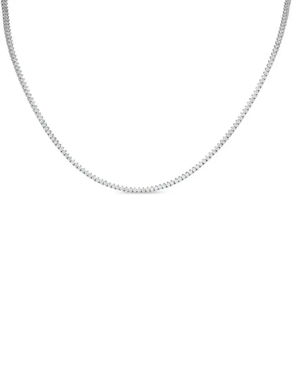 LB EXCLUSIVE 14k Gold Diamond Tennis Necklace - White