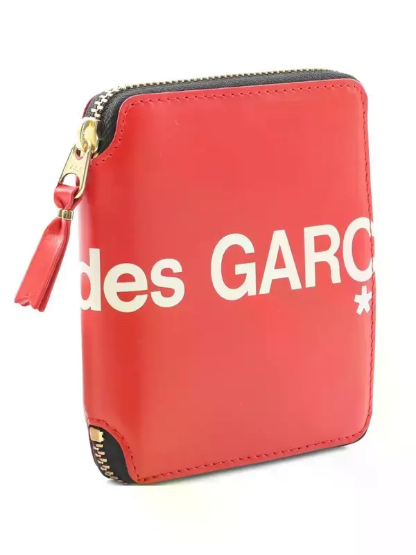 Comme Des Garçons 2020s Huge Logo Zipper-round Wallet - Red