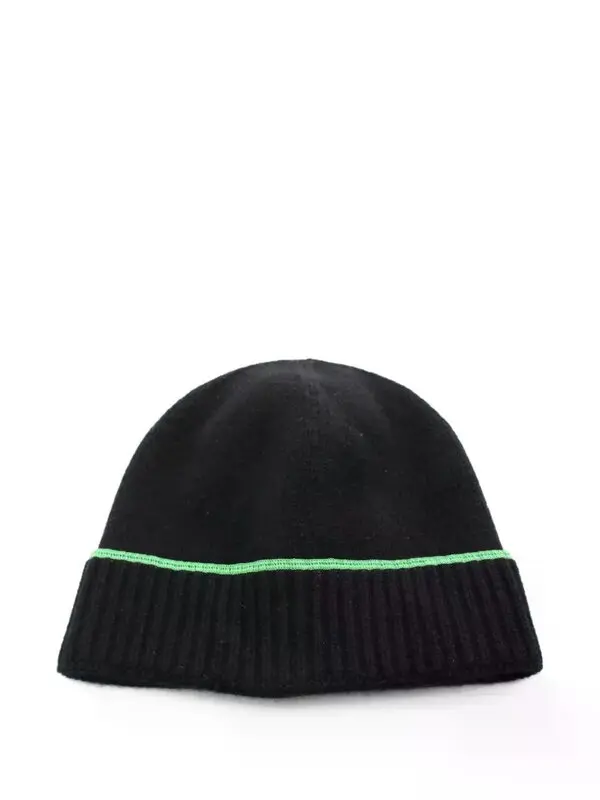 Bottega Veneta 2010s Wool-cashmere Knitted Beanie - Black