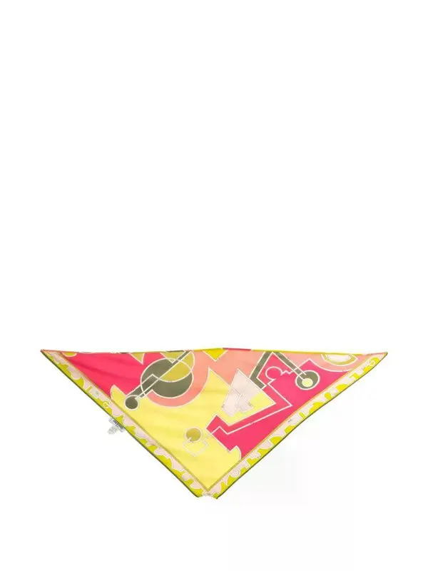 Emilio Pucci 2000s Silk Triangle Scarf - Pink