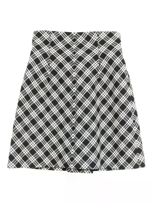 Dior 2010s Check Mini Skirt - Black