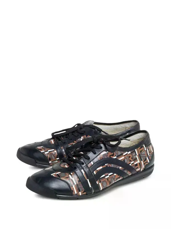 FERRAGAMO Lace-up Canvas Sneakers
