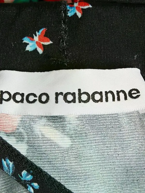 Rabanne Floral-print Asymmetric Skirt