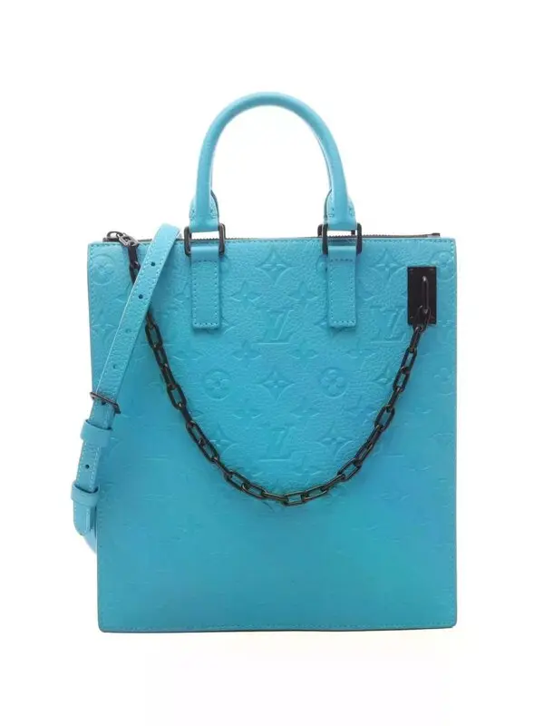 LOUIS VUITTON Small Sac Plat Tote Bag - Blue
