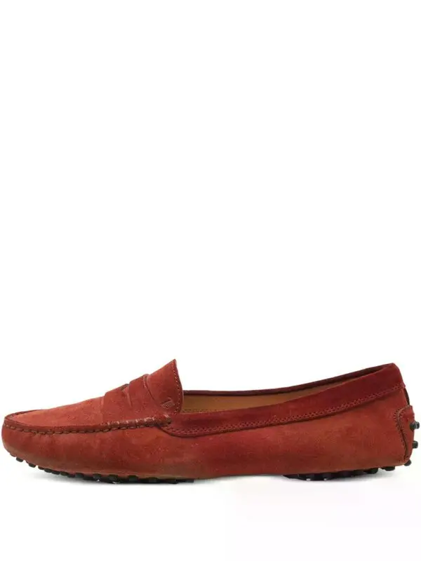 TOD'S Suede Penny Loafers - Brown