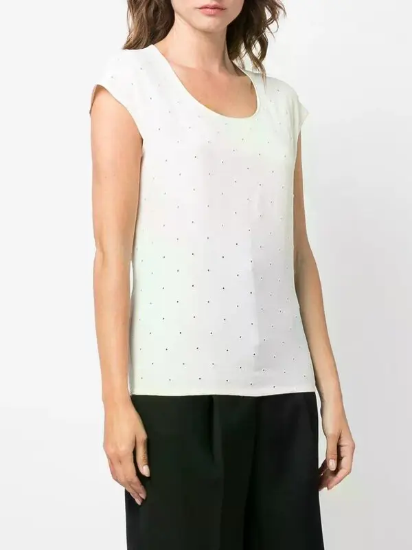 Versace Broderie Anglaise Short-sleeved Blouse