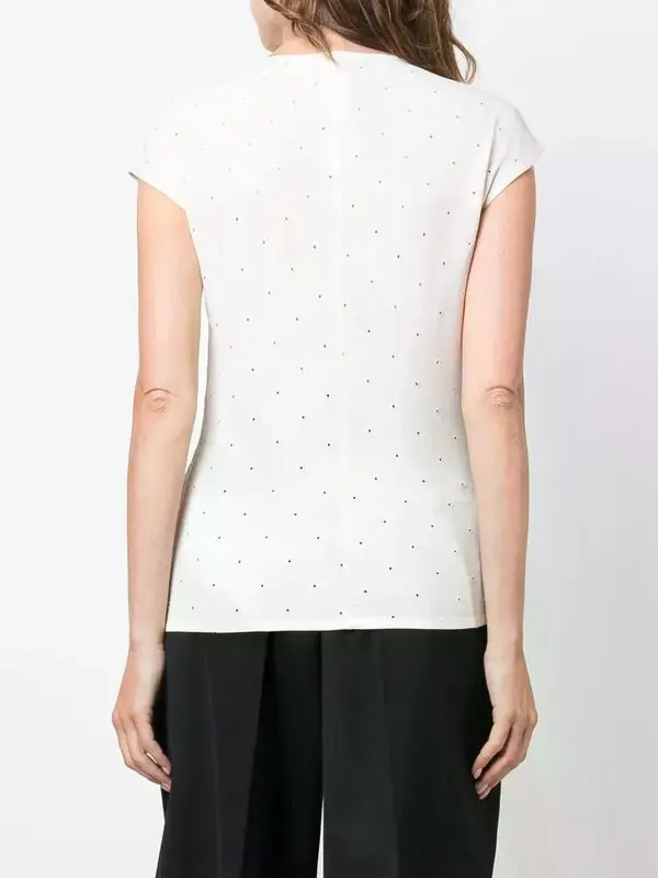 Versace Broderie Anglaise Short-sleeved Blouse