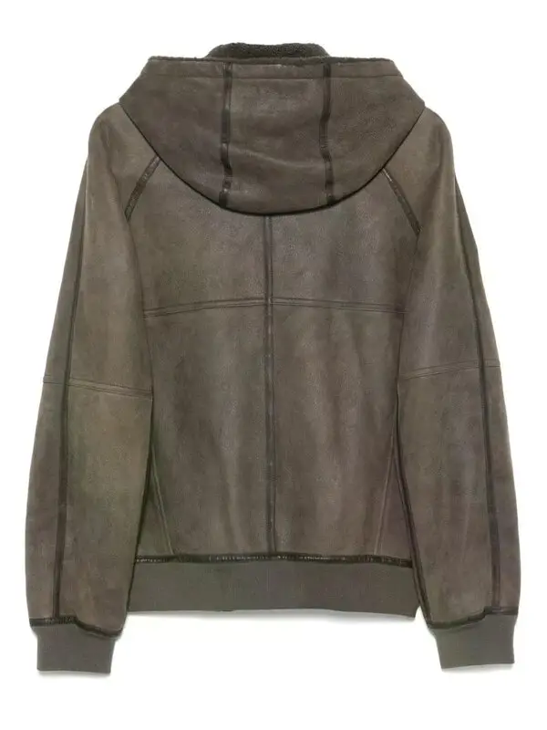 Hermès 2010s Hooded Leather Jacket