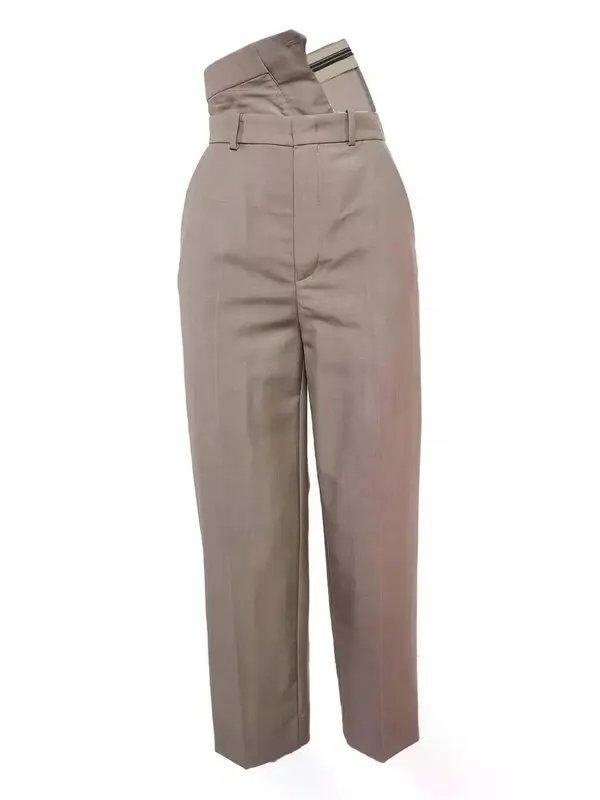 Fendi Folded-waist Tapered Trousers