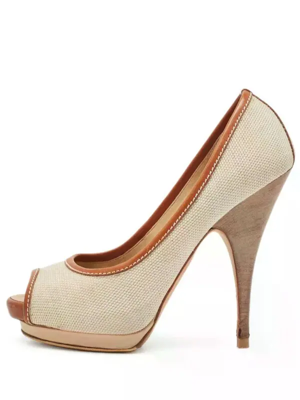 GIUSEPPE ZANOTTI Platform Peep-toe Pumps - Neutrals