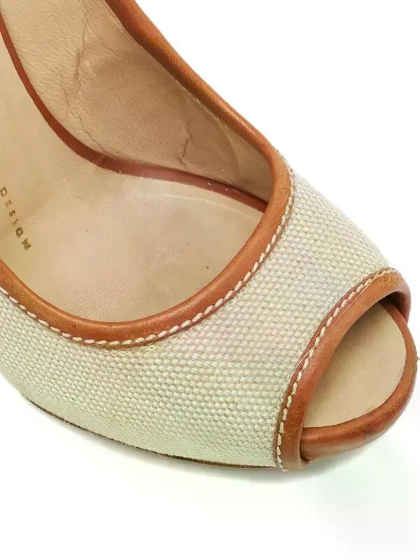 GIUSEPPE ZANOTTI Platform Peep-toe Pumps - Neutrals