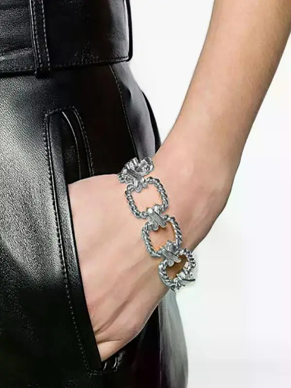 Nina Ricci 1980s Square-link Bracelet
