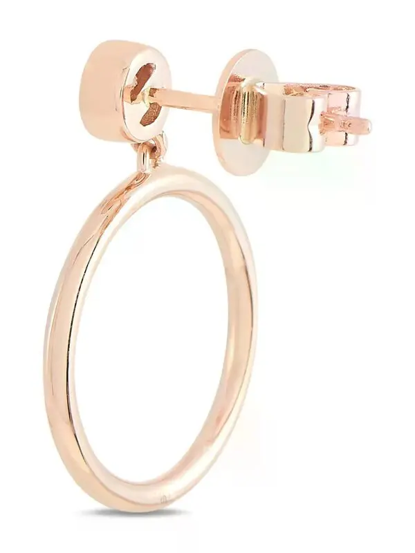 LB EXCLUSIVE 14k Rose Gold Diamond Dangle Earrings