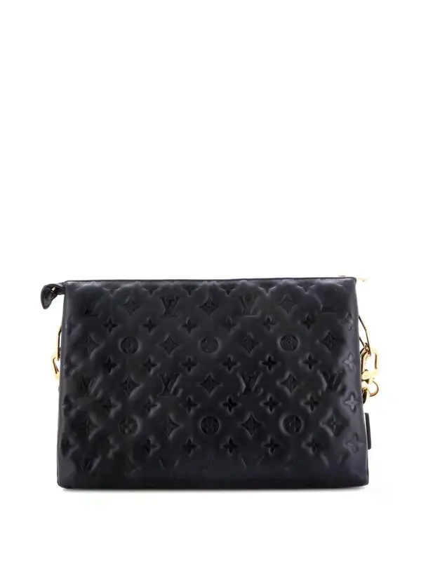 LOUIS VUITTON Coussin Mm Crossbody Bag Monogram Embossed Lambskin - Black