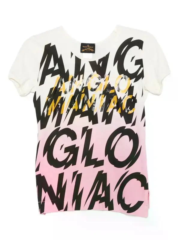 VIVIENNE WESTWOOD Ombré-effect Printed T-shirt - White