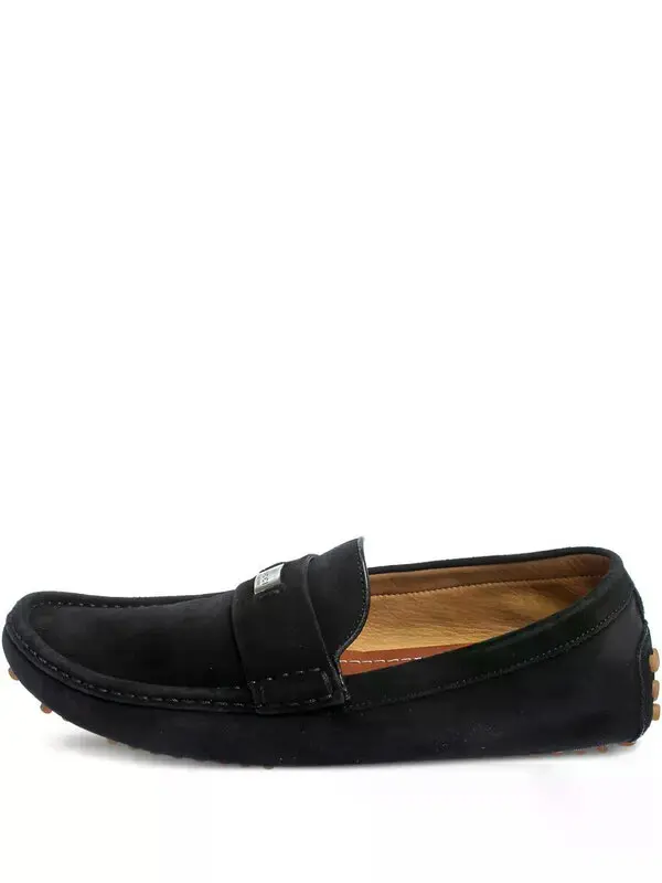 Gucci Logo-plaque Suede Loafers
