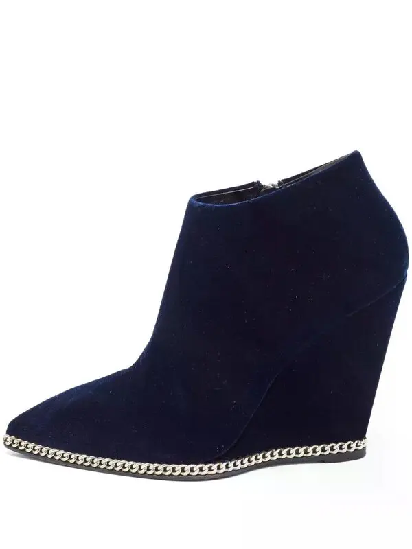 GIUSEPPE ZANOTTI 110mm Velvet Wedge Boots