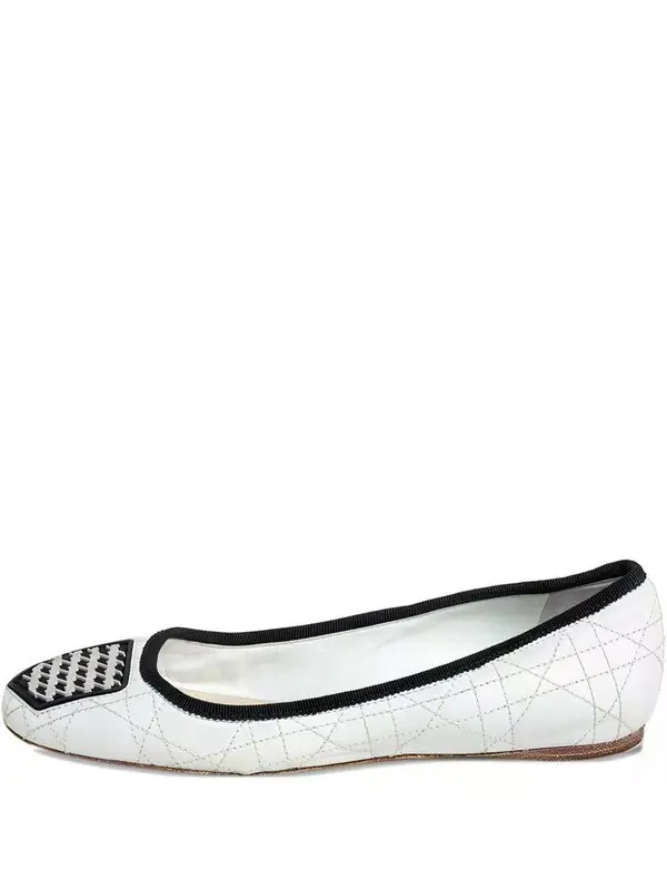 Dior Cannage-stitch Leather Ballet Flats