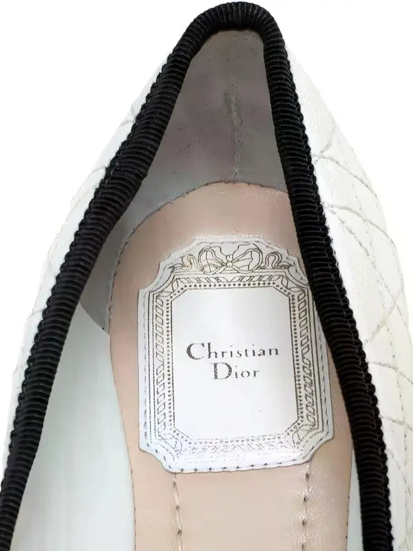 Dior Cannage-stitch Leather Ballet Flats