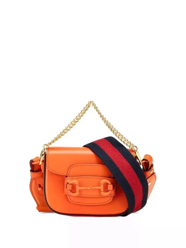 Gucci Mini Leather Horsebit 1955 Web Satchel