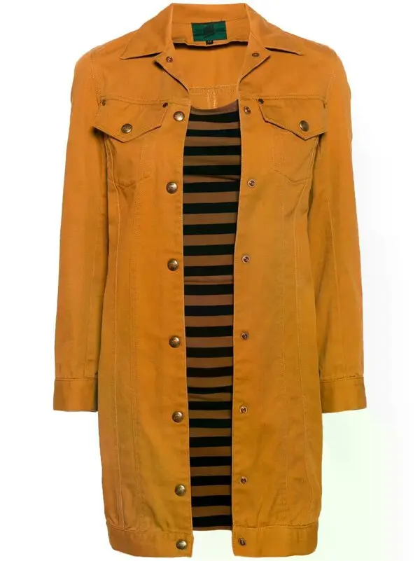 JEAN PAUL GAULTIER 1980s Layered Shirt Minidress - Orange