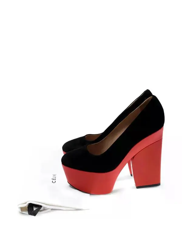 Celine 140mm Suede Platform Pumps