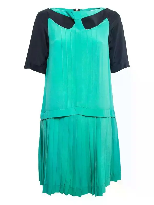 Victoria Beckham Pleated Silk Dress