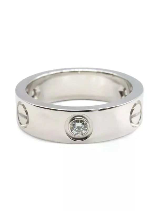 CARTIER 2010s 18k White Gold Love Ring - Silver
