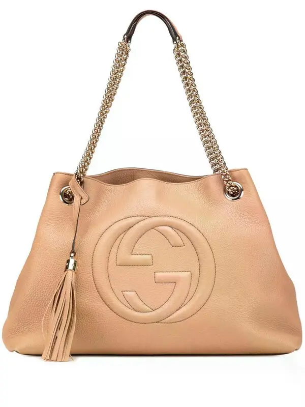 Gucci Medium Leather Soho Chain Tote Bag