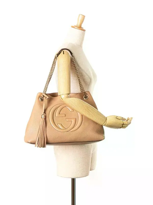 Gucci Medium Leather Soho Chain Tote Bag
