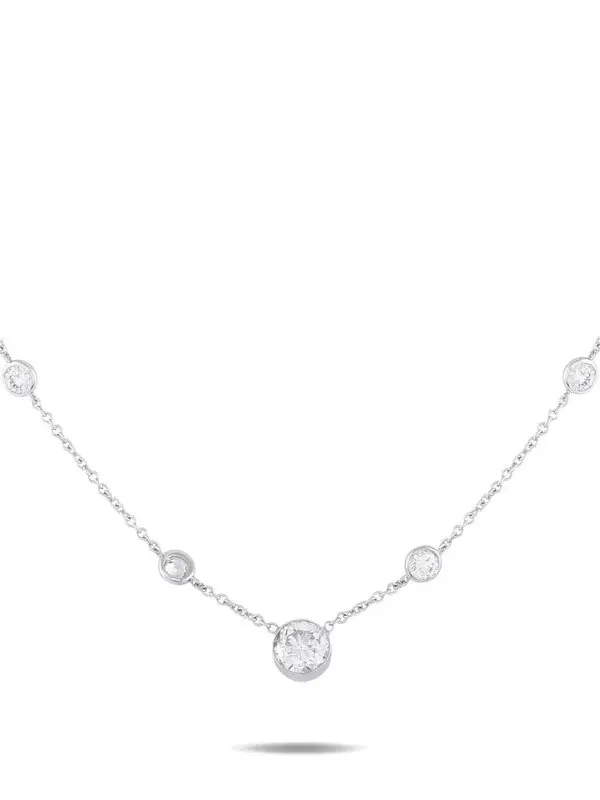 LB EXCLUSIVE 18k Gold 3.50ct Diamond Station Necklace - White