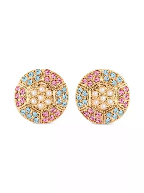 D'ORLAN 1980s Round Earrings - Gold