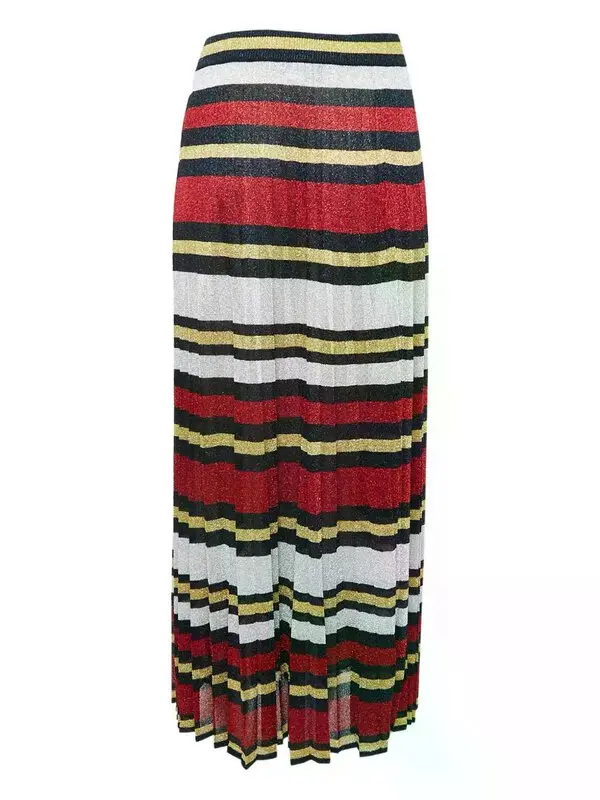 Gucci Pleated Striped Skirt