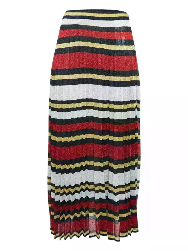 Gucci Pleated Striped Skirt
